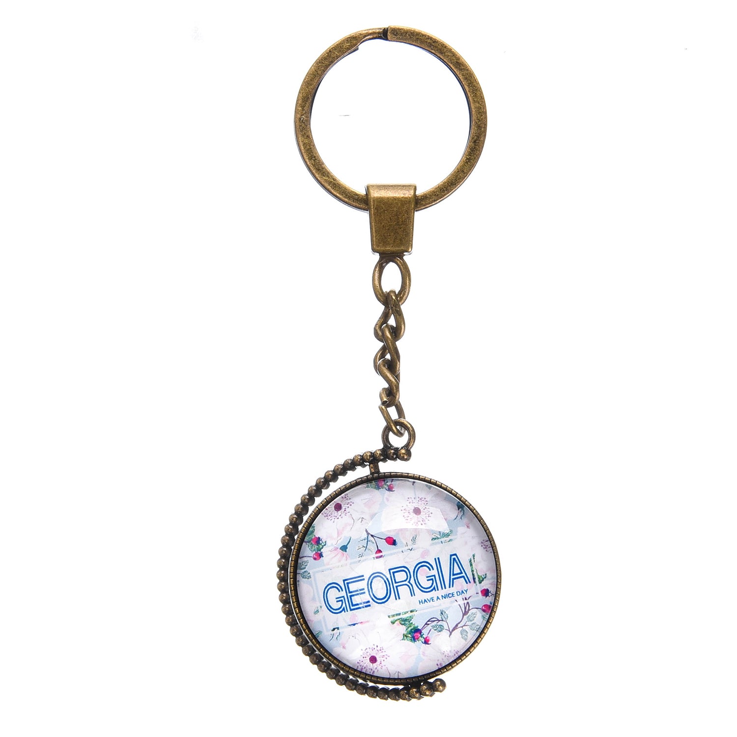 Circle Keychain- Georgia – robinruthstore.com